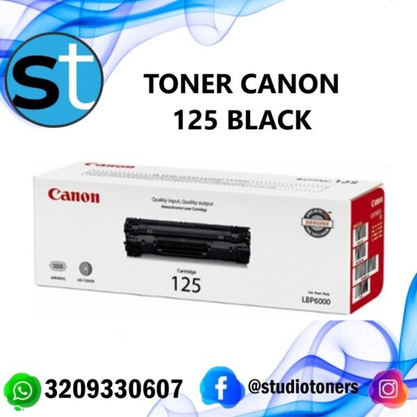 TONER CANON 125 BLACK – 51551 - DISTRIBUIDORA DE SUMINISTROS ST SAS